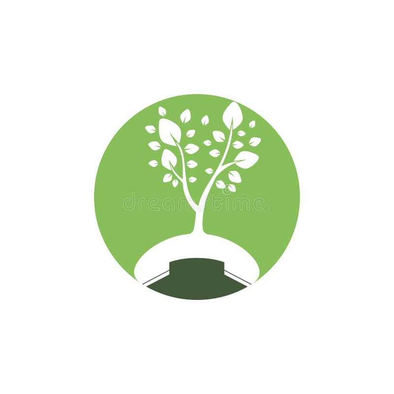 Nature Call Vector Logo Design. Handset Tree Icon Design Template ...