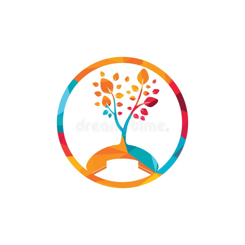 Nature Call Vector Logo Design. Handset Tree Icon Design Template ...