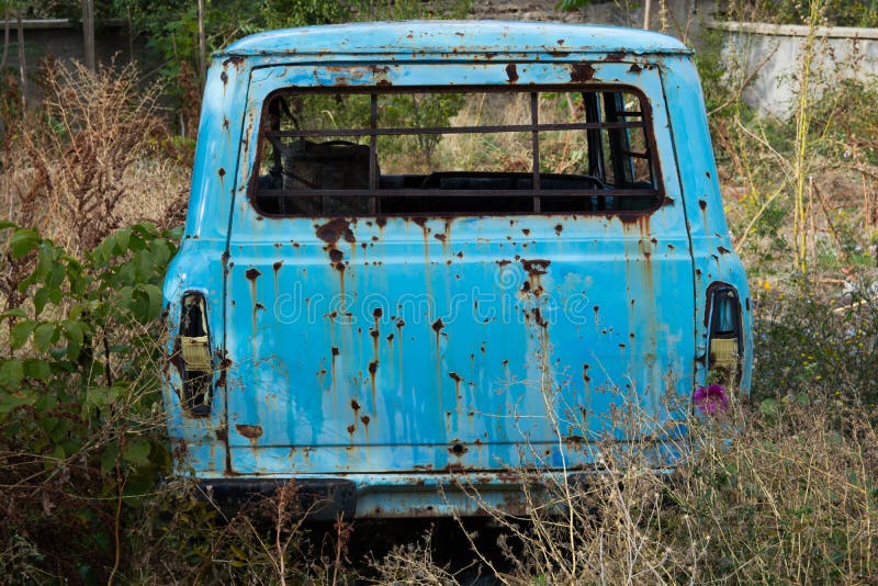 Rotten car stock image. Image of hole, ruined, loneliness - 115765543