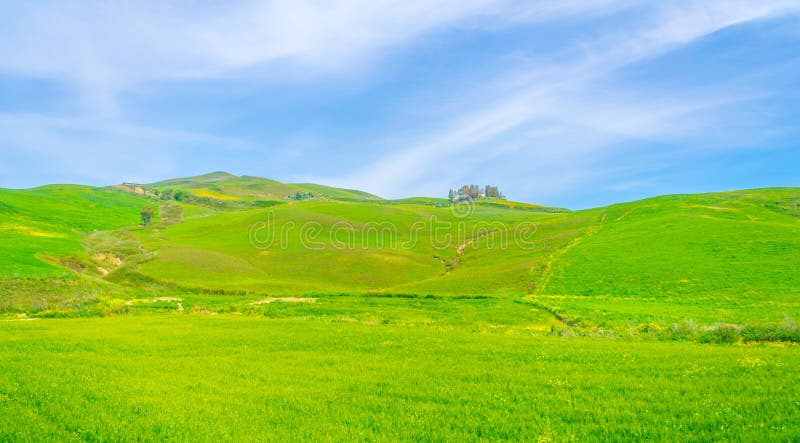 Nature in the Central Sicily, Italy Stock Image - Image of hill, europe ...