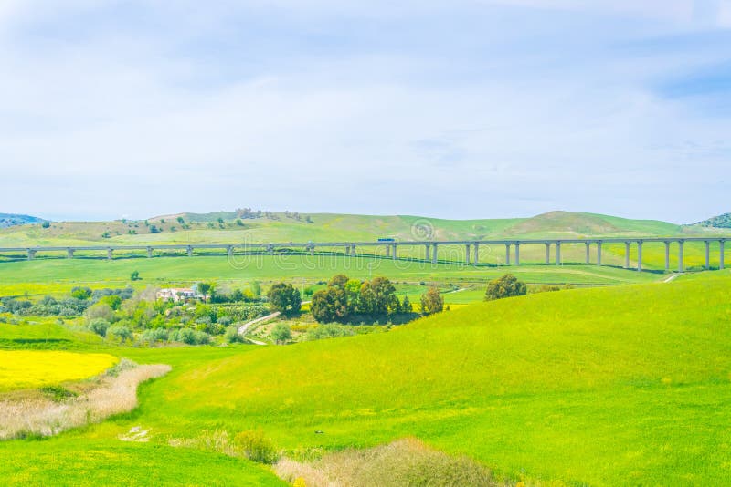 Nature in the Central Sicily, Italy Stock Image - Image of village ...
