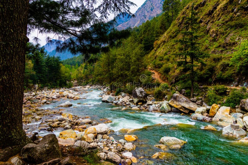 Nature of the Chalal Trek Trail, Sosan, India Stock Photo - Image of ...