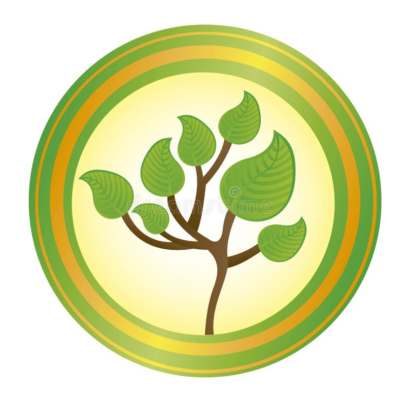 Nature circle stock vector. Illustration of plant, green - 22043233