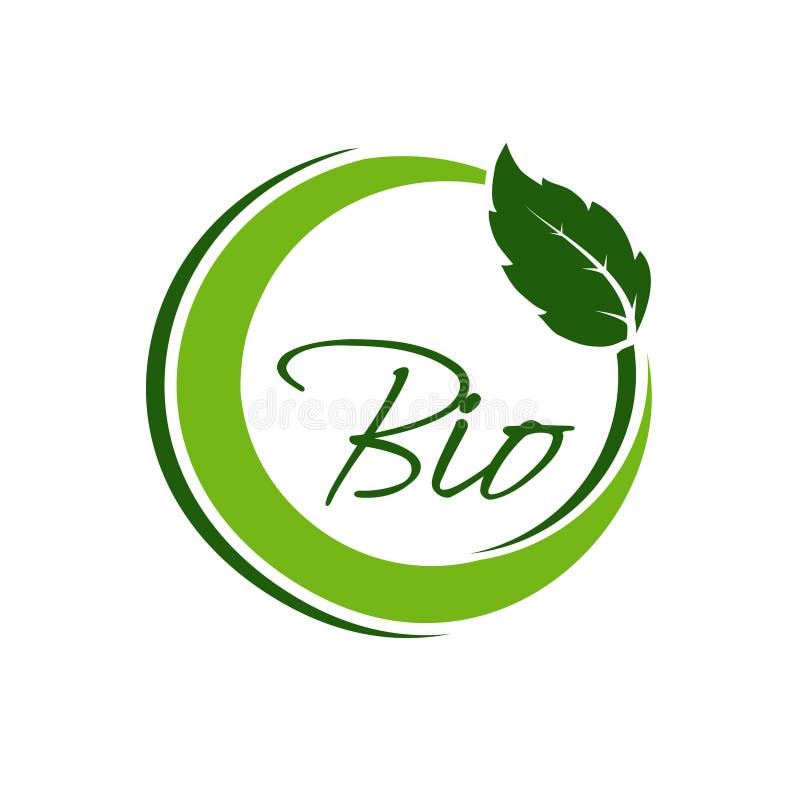 Nature Circular Symbol with Leaf, Natural Simple Element, Green Bio ...