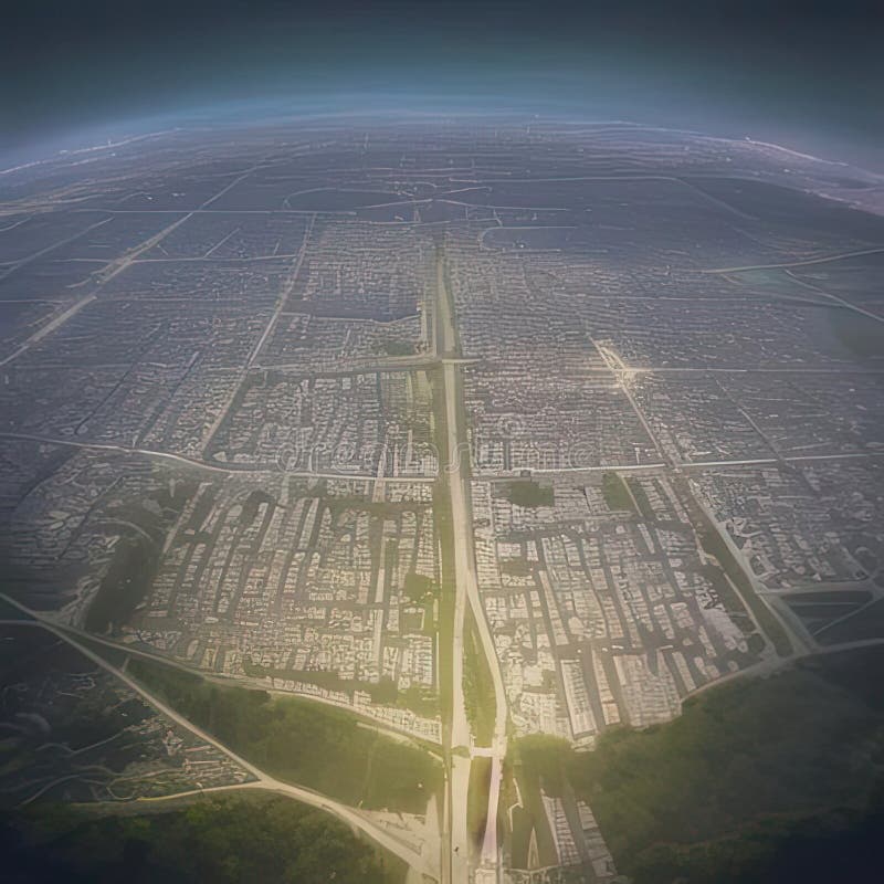 Nature, City of the Future, Ilustration 4k Quality. Stock Illustration ...