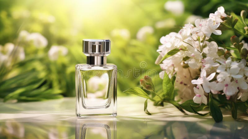 Nature Clear Perfume Bottle Stock Illustration - Illustration of ...