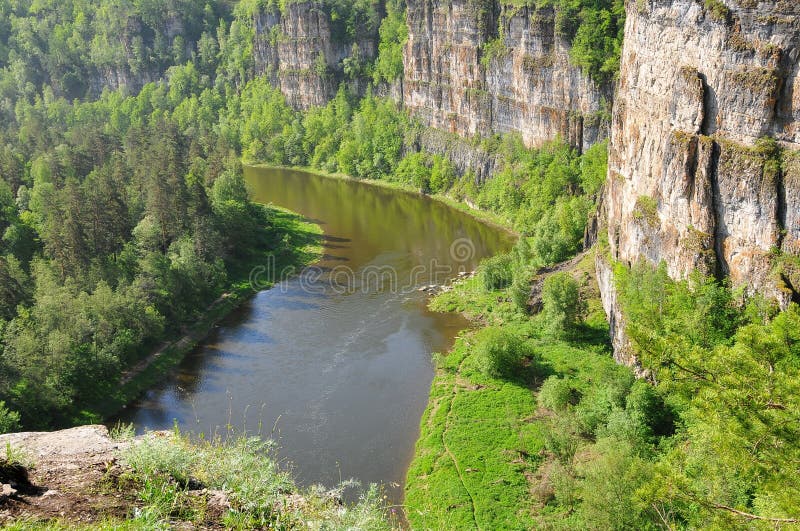 Nature,cliffs, River with the Beautiful Beach Stock Image - Image of ...