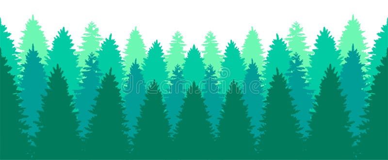 Tree Forests Seamless Pattern Background Stock Vector - Illustration of ...