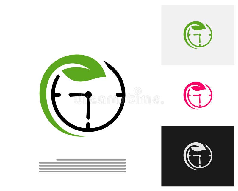 Nature Clock Logo Design Concept . Nature Time Management Logo Template ...