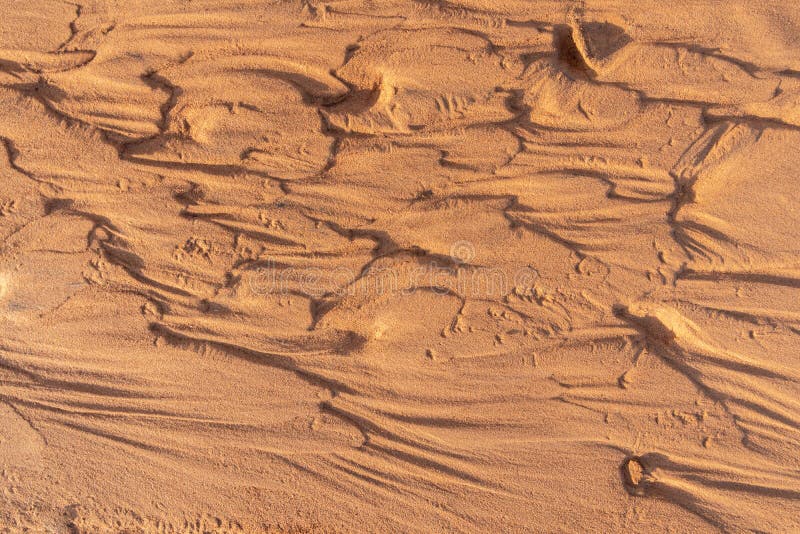 Background of Dry Sand after Water Flows with Shadows Stock Photo ...