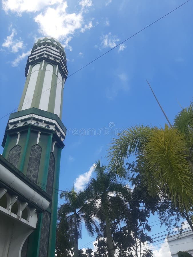 Tree Cloud Mosque Moeslim Islam Nature Blue Naturan Stock Photo - Image ...