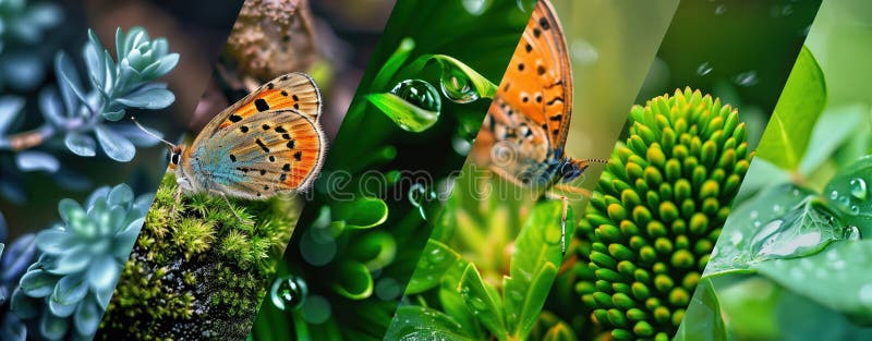 Nature Collage Background stock photo. Image of leaf - 323416620