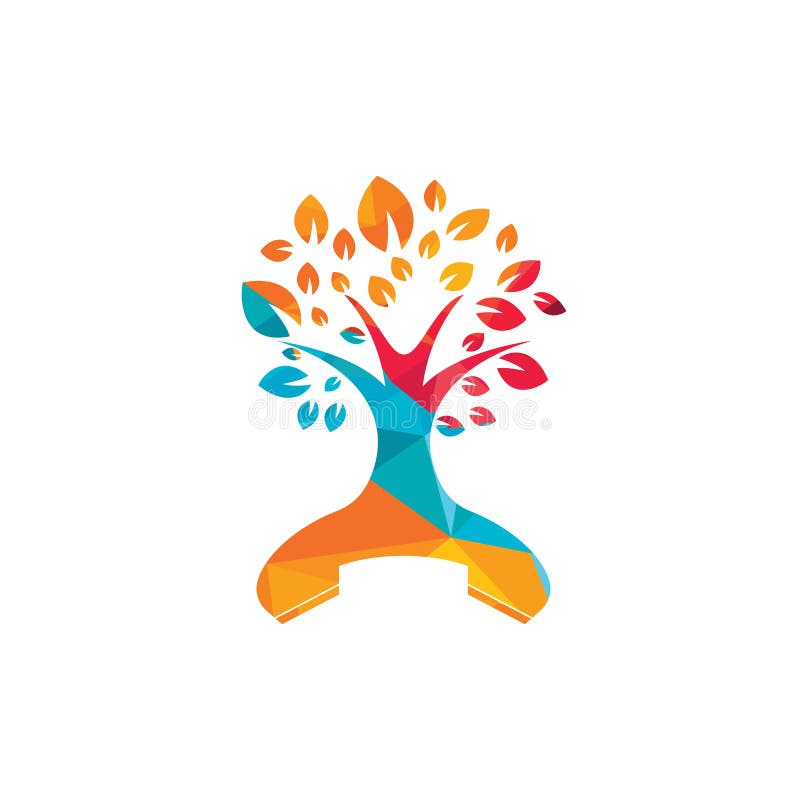 Nature Call Vector Logo Design. Handset Tree Icon Design Template ...