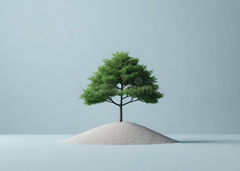 Nature Concept.Tree in the Ground As a Symbol of Nature Stock ...