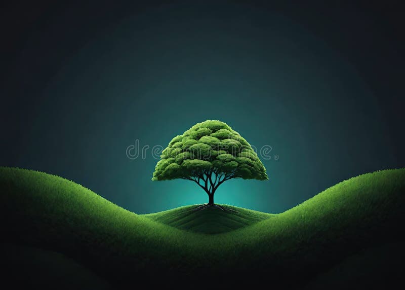 Nature Concept.Tree in the Ground As a Symbol of Nature Stock ...