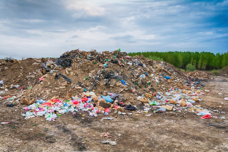 Nature Contamination by Garbage Dump Stock Photo - Image of garbage ...