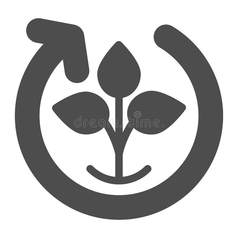 Nature Cycle Solid Icon. Natural Process Vector Illustration Isolated ...