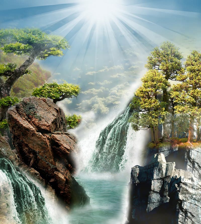 Nature De Cordon D'imagination Photo stock - Image du montagne, roches ...