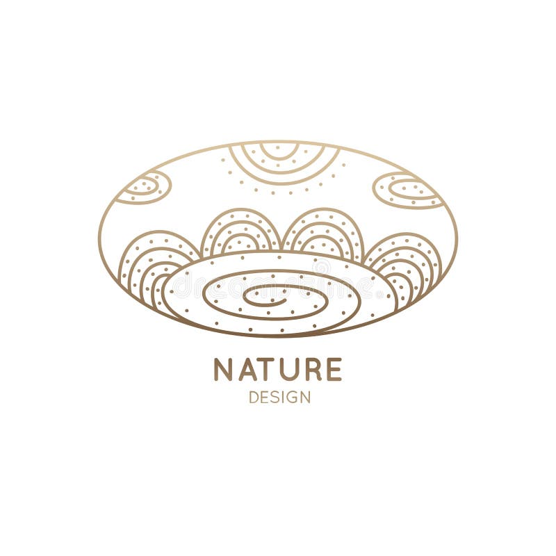 Nature d'ovale de logo illustration de vecteur. Illustration du ...