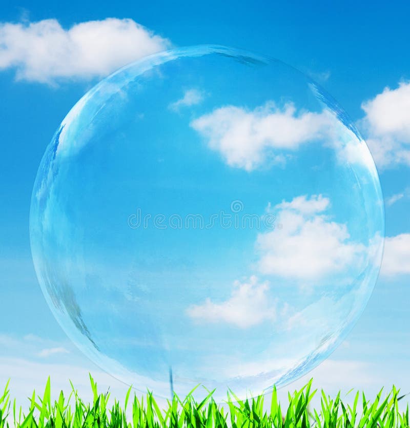 Nature Dans La Bulle En Verre Illustration Stock - Illustration du ...