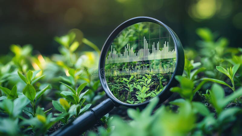 Nature and Data Fusion stock illustration. Illustration of growth ...