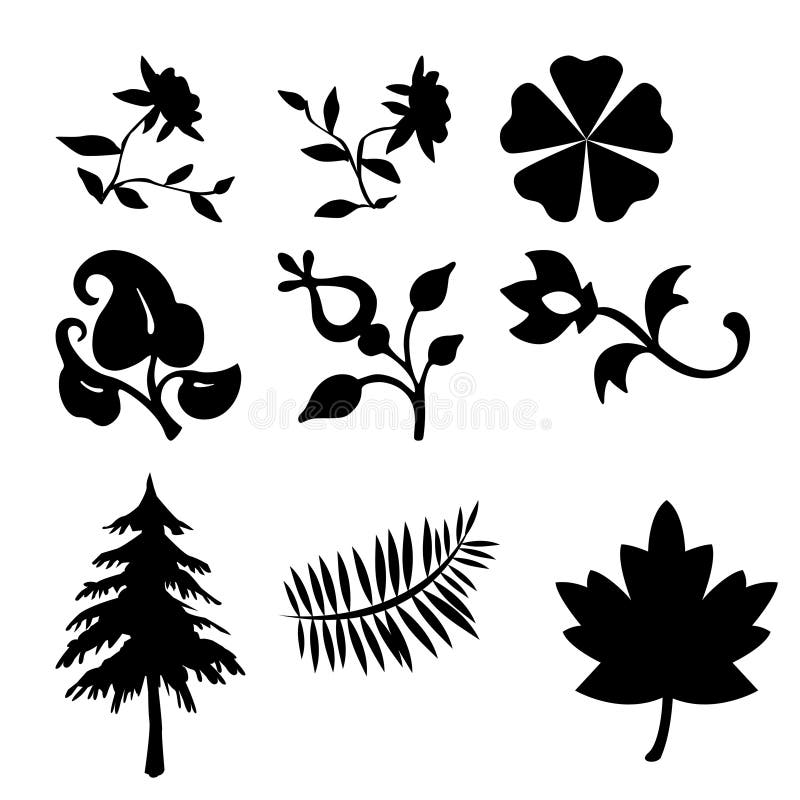 Nature design elements stock illustration. Illustration of shapes ...
