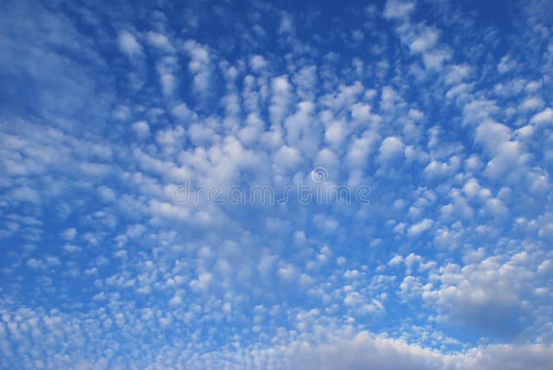 Delicate White Clouds in the Bright Blue Sky Stock Photo - Image of ...