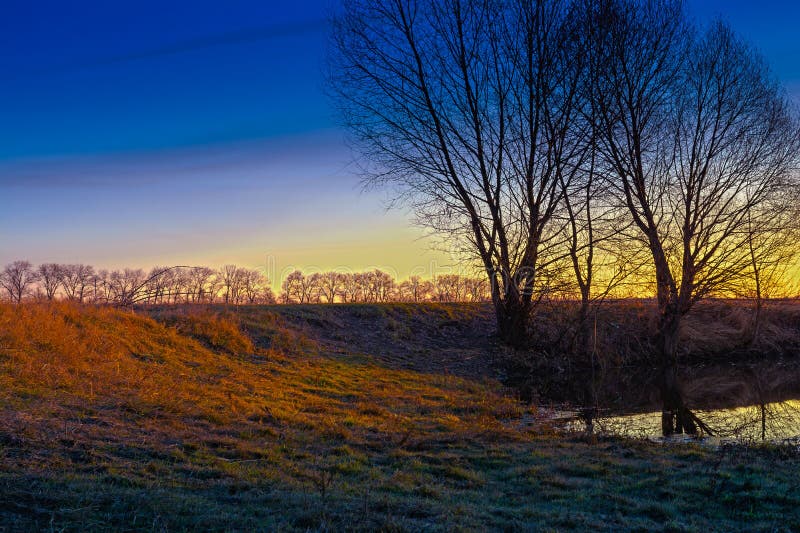 Nature in early spring stock photo. Image of river, landscape - 88351996