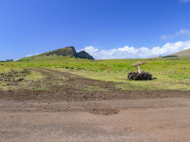 Nature of Easter Island, Landscape, Vegetation and Coast Stock Image ...