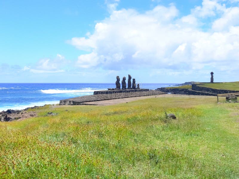 Nature of Easter Island, Landscape, Vegetation and Coast Stock Image ...