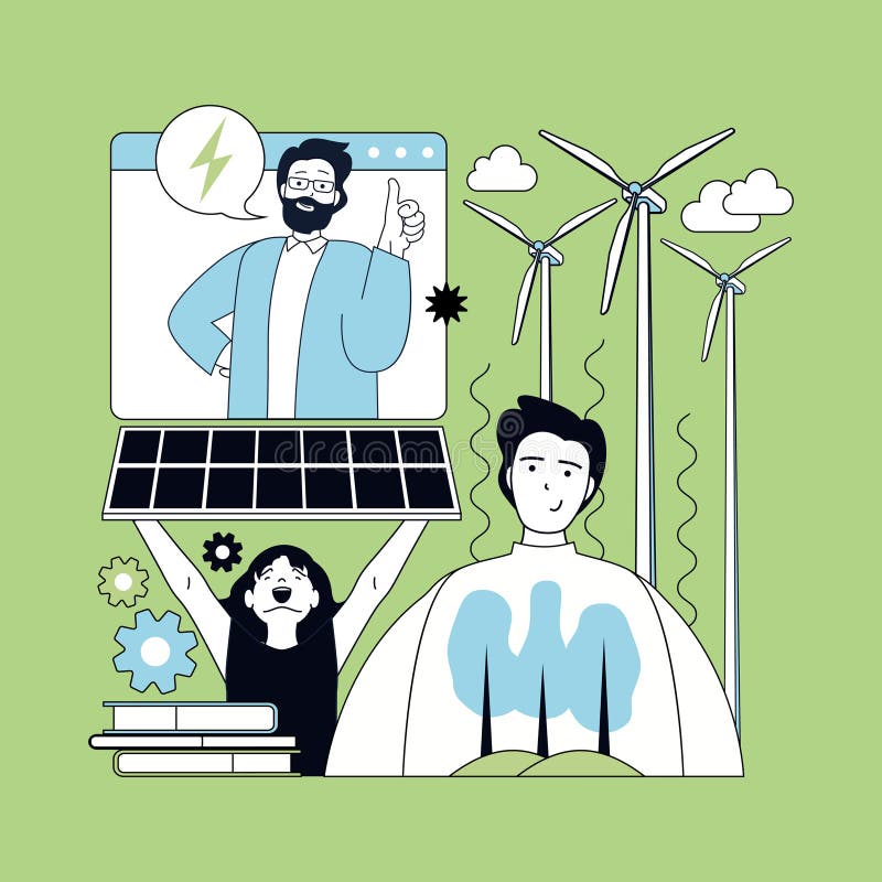 Green Energy Concept Sources Stock Illustrations – 3,069 Green Energy ...