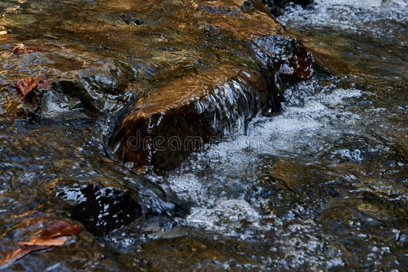 Nature and Ecology Concept - River Water Flow Close-up Stock Image ...