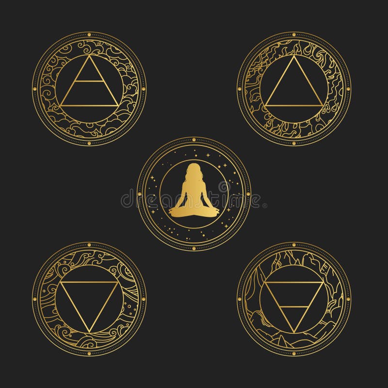 Nature Elements and Human. Vector Design Elements Stock Vector ...