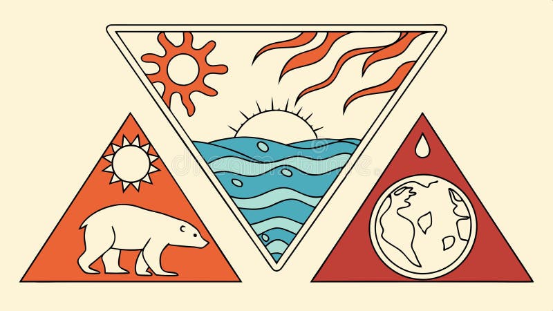 Nature Elements Triangle Design, Earth, Water, Air, Fire Symbols Vector ...