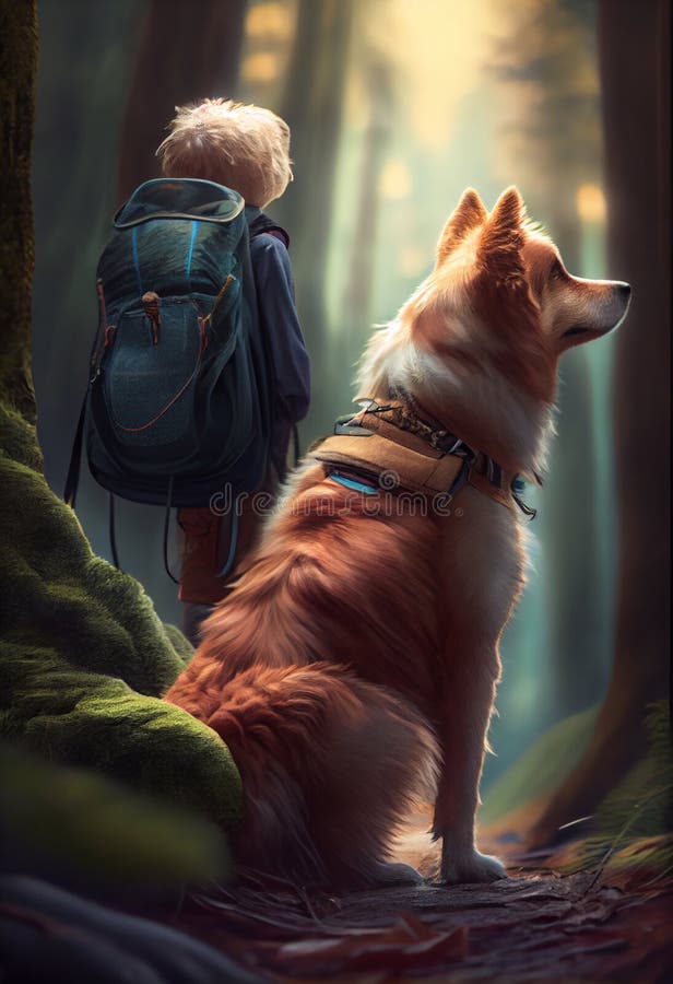Nature Explorer Dog. AI Generated Stock Photo - Image of trees, nature ...