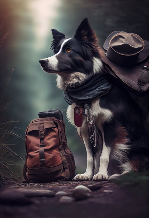 Nature Explorer Dog. AI Generated Stock Illustration - Illustration of ...