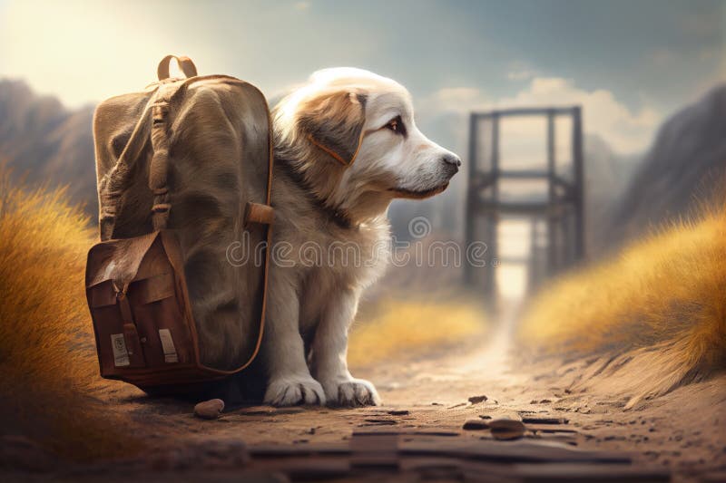 Nature Explorer Dog. AI Generated Stock Illustration - Illustration of ...