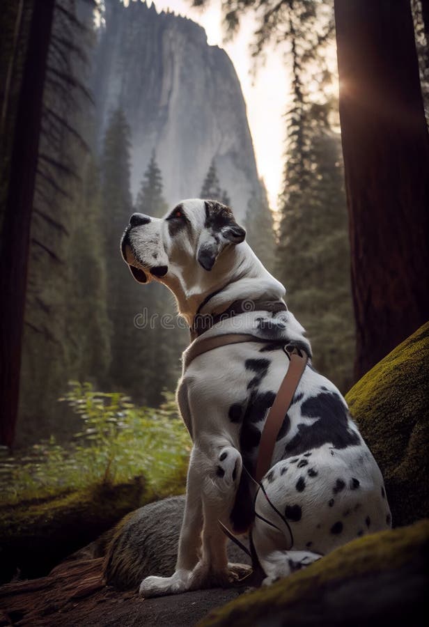 Nature Explorer Dog. AI Generated Stock Illustration - Illustration of ...