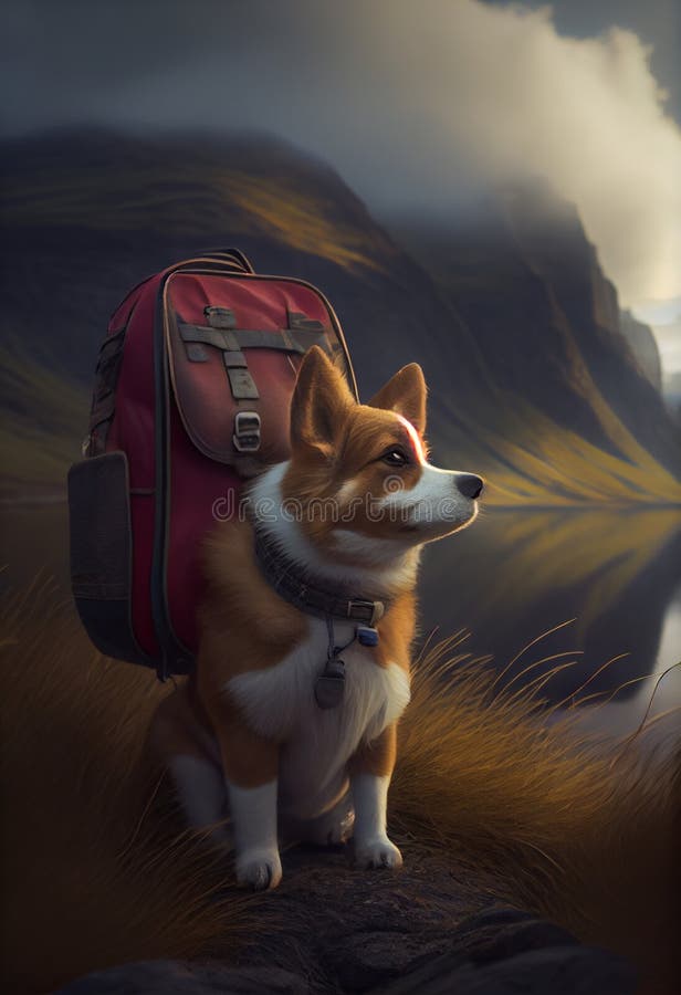 Nature Explorer Dog. AI Generated Stock Illustration - Illustration of ...