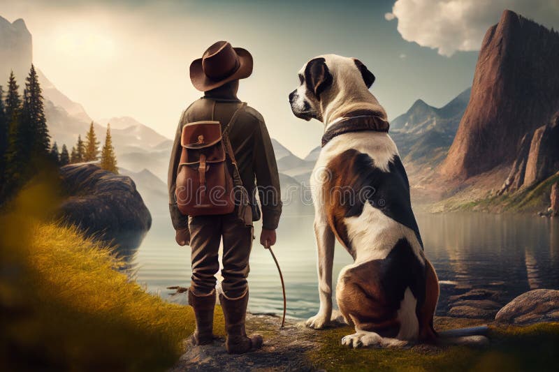 Nature Explorer Dog. AI Generated Stock Illustration - Illustration of ...