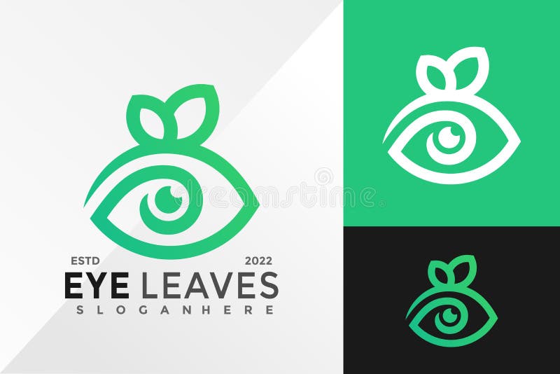 Nature Eye Leaf Logo Design Vector Illustration Template Stock ...