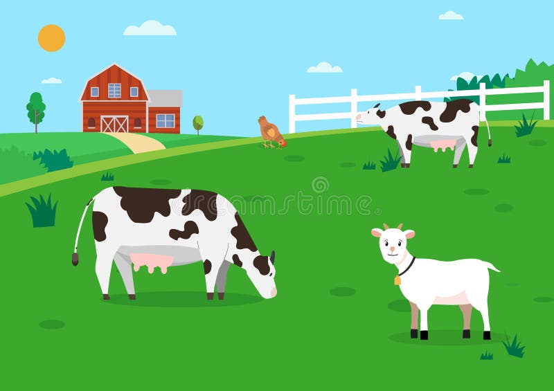 Farm Agriculture Red Tractor Vector Illustration.Cartoon Flat Tractor ... Farm Agriculture Red Tractor Vector Illustration.Cartoon Flat Tractor ...