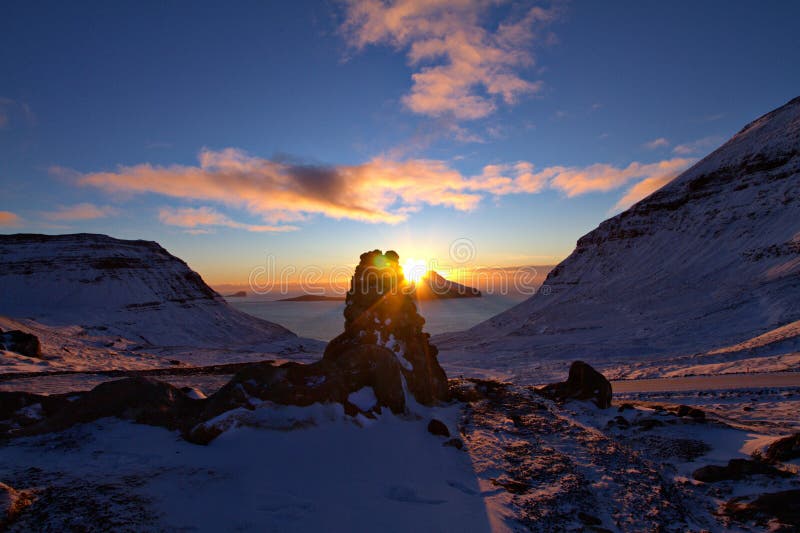 Winter in the North Atlantic Stock Image - Image of islands, adventure ...