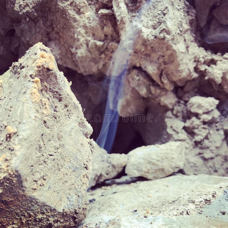 Nature fire in hole stock photo. Image of hole, fire - 97028494