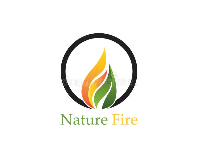 Nature Eco Fire Flame Icon Logo Design Element Stock Vector ...