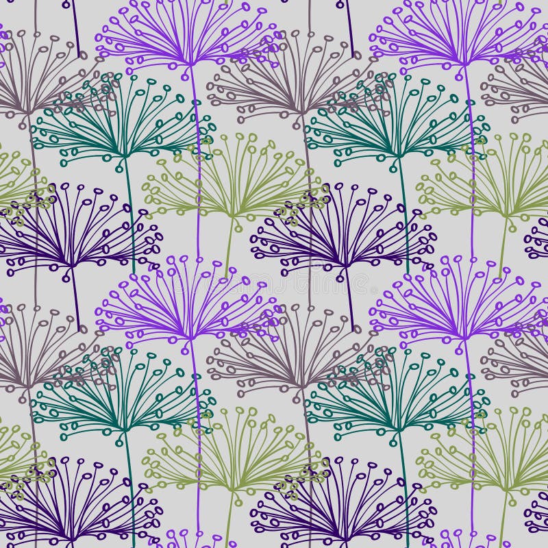 Nature Flower Vector Plant Pattern Drawing Stock Vector - Illustration ...