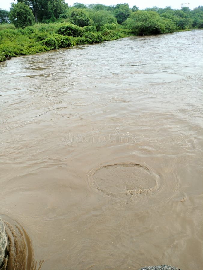 Nature Flowing River Water Scene. Stock Image - Image of river ...