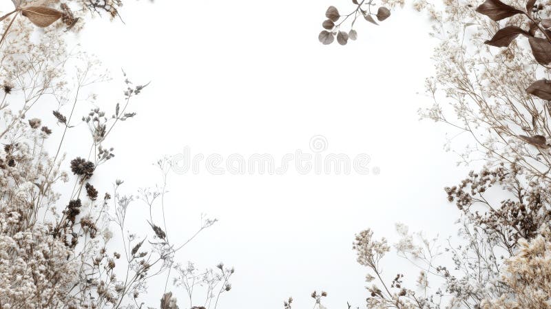Nature Focus Design Features Autumn Leaves White Background Stock ...