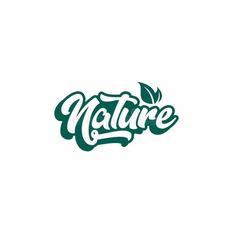 Nature Food Typography Logo Template Stock Vector - Illustration of ...