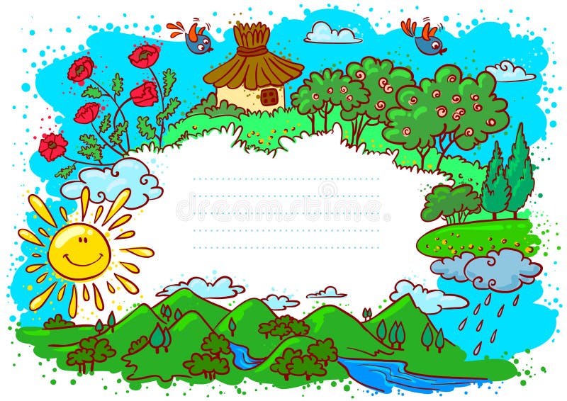 Travel frame stock vector. Illustration of cartoon, painting - 14301019